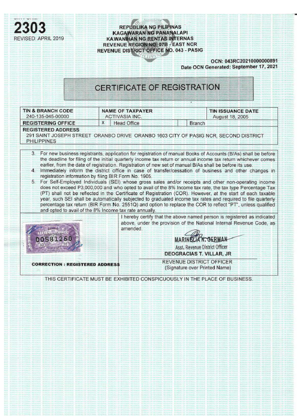 Required Permits ZYN Philippines Required Permits ZYN Philippines