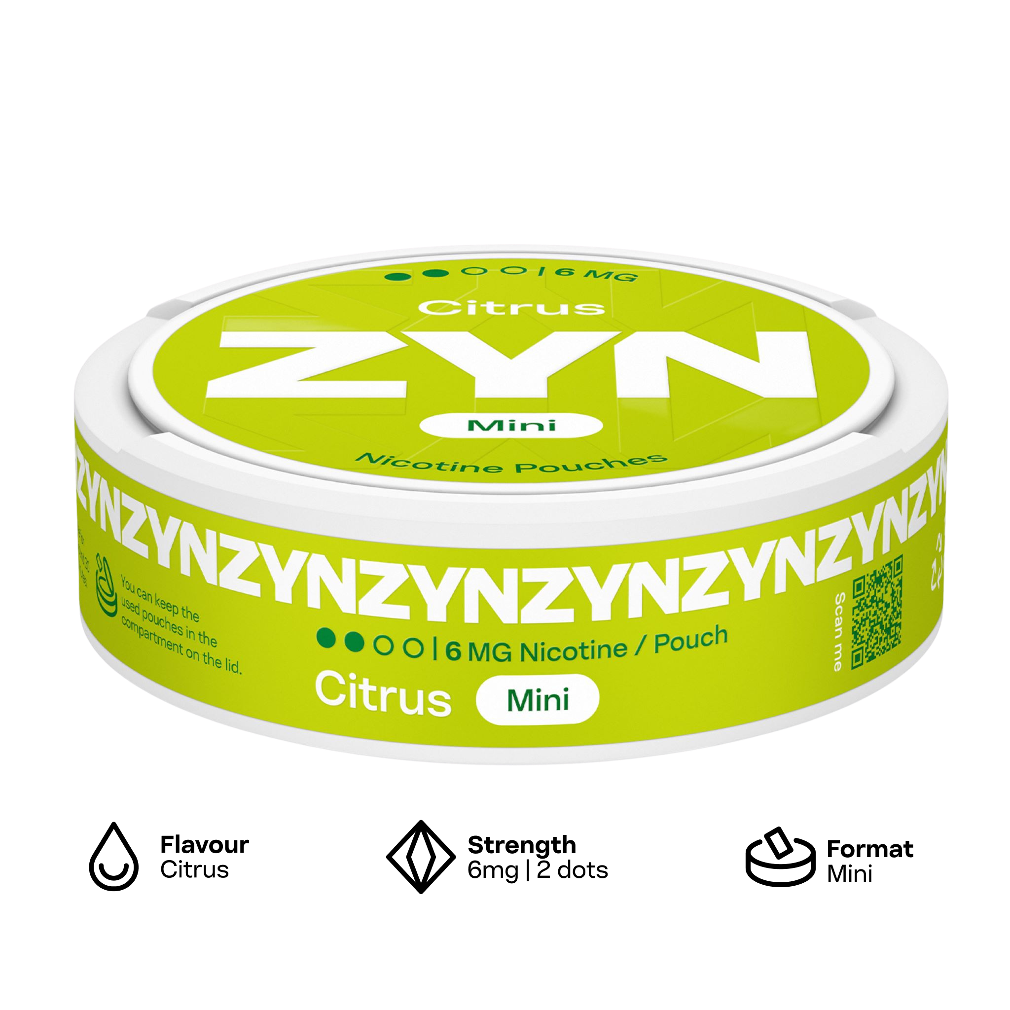 Buy ZYN Citrus Mini Can - Strong Nicotine Pouches | IQOS UK