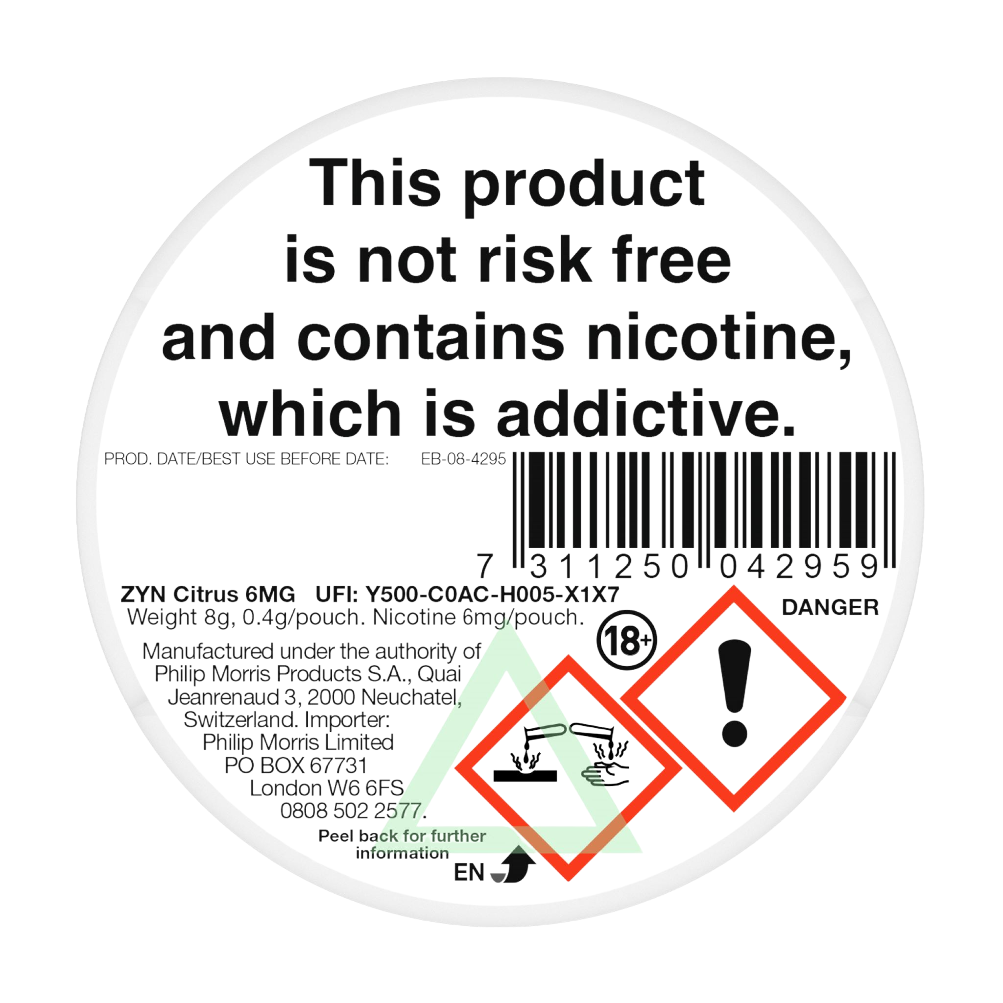 Buy ZYN Citrus Mini Can - Strong Nicotine Pouches | IQOS UK
